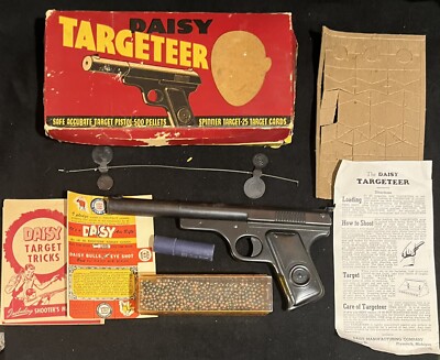 Vintage Daisy 118 Targeteer Special BB Pistol - Box, BBS, Button ...