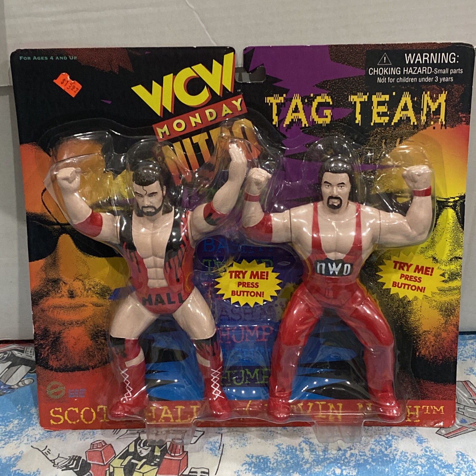 WCW WWE WWF MONDAY NITRO TAG TEAM SCOTT HALL & KEVIN NASH NWO wolfpack ...