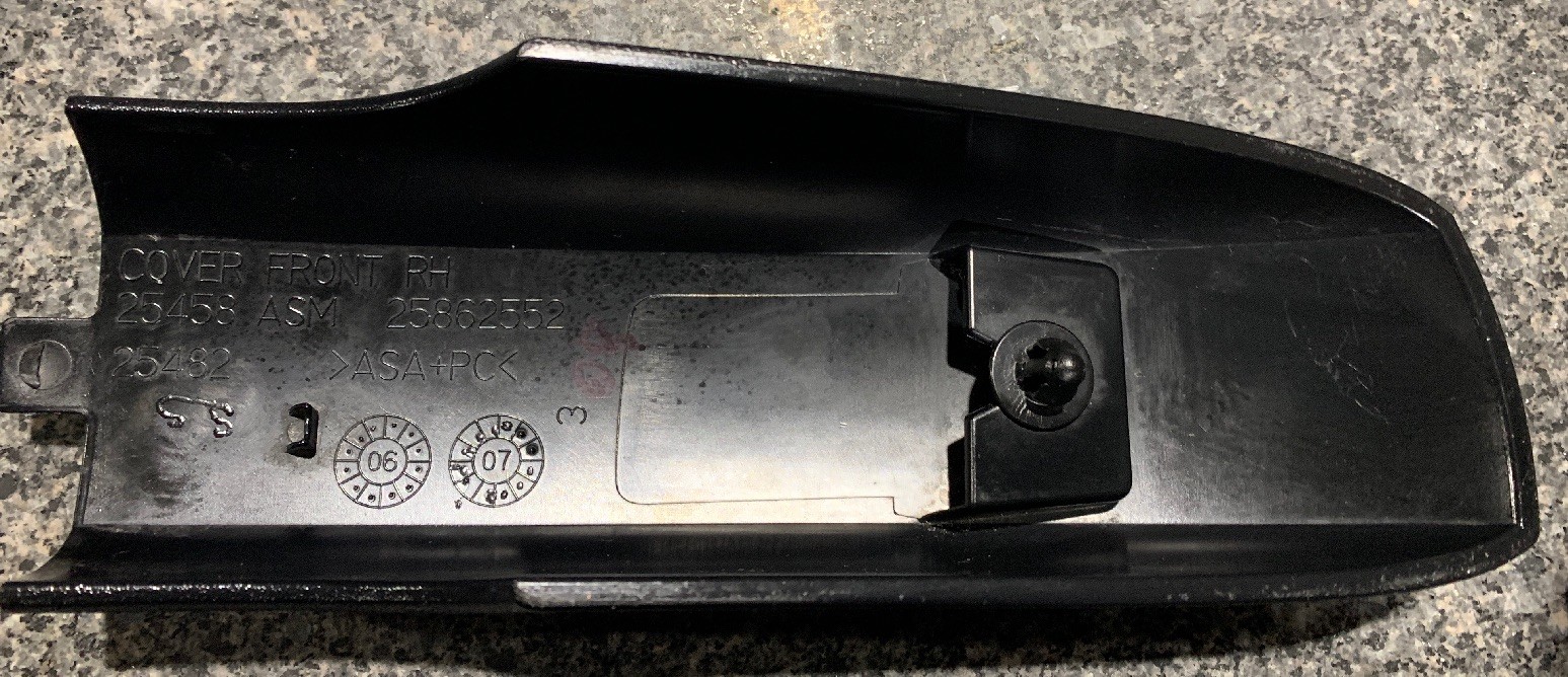 2006 - 2010 Chevrolet HHR Luggage Rack End Cap Roof Right Front ...