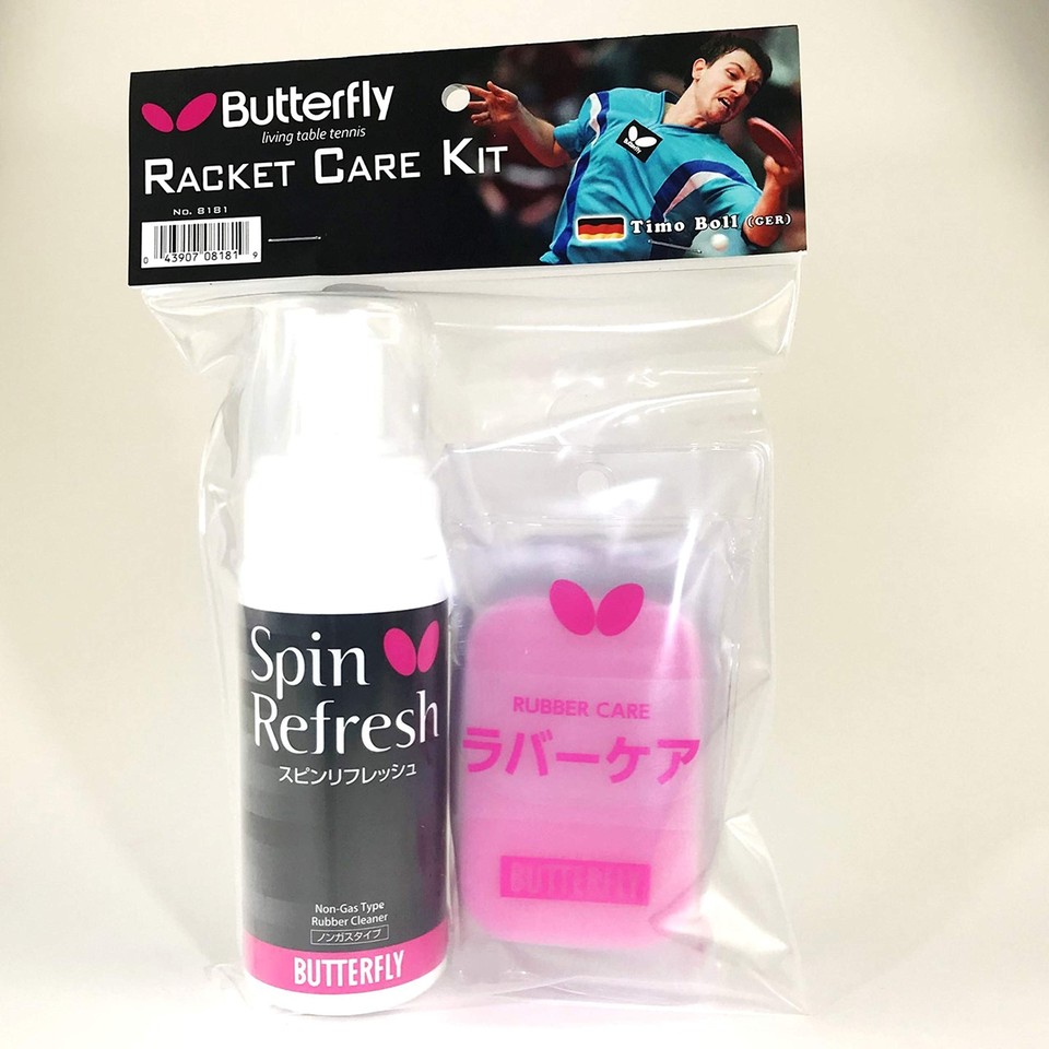 Butterfly Table Tennis Racket Care Kit - Ping Pong Paddle Cleaner ...