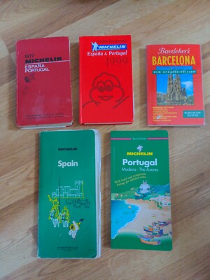 5 Map & Guide Books Michelin Portugal Madeira The Azores Espana Spain ...
