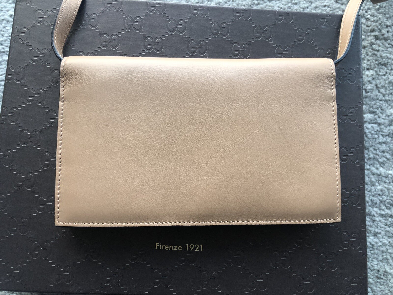 Tan Gucci Crossover Interlocking G Purse - Gem