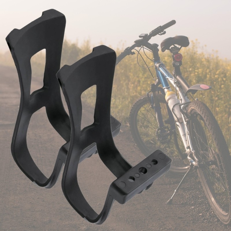 Road Bike Strapless Toe Pedal Clip Mountain Bike Cycling Pedals Toe ...