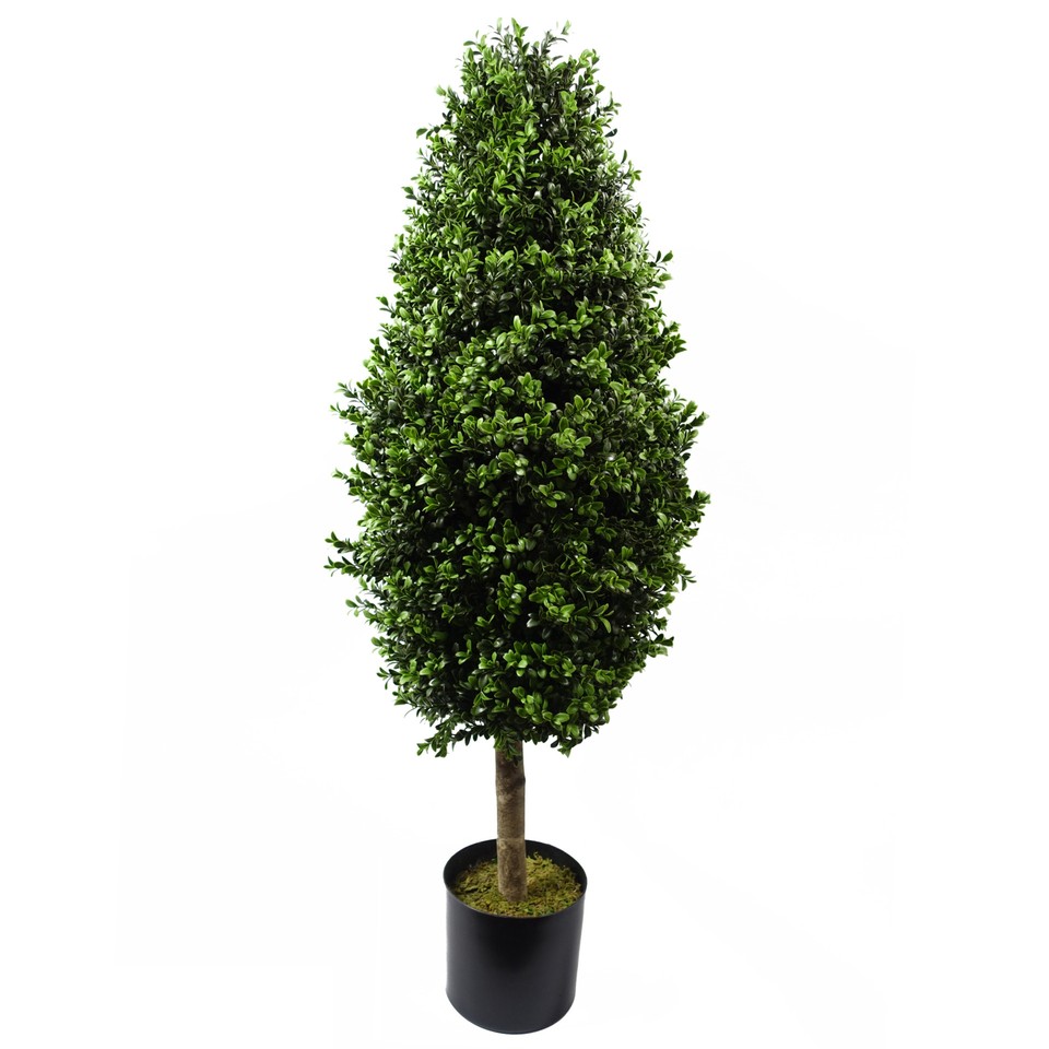 Realistic LARGE Artificial Topiary Ball Plants, Cone Bay Boxwood Spiral ...
