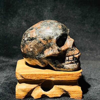 1pc Natural Red network stone Quartz Carved Crystal Skull Reiki Healing ...