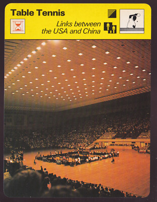 LINKS BETWEEN USA AND CHINA Table Tennis Peking Stadium 1978 ...