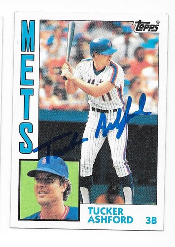 TUCKER ASHFORD 1984 TOPPS AUTOGRAPHED SIGNED # 492 NEW YORK METS | eBay