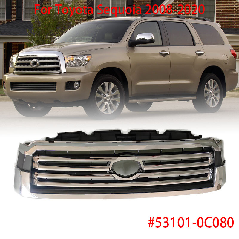 Fit For Toyota Sequoia 2008-2020 53101-0c080 Chrome Grille NEW | eBay
