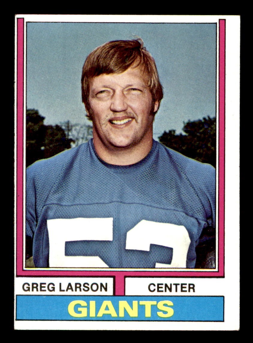 1974 Topps Football #51 Greg Larson EX/MT *d5 | eBay
