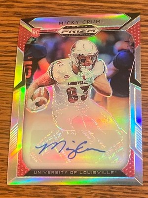 2019 Prizm Draft Picks Autograph Micky Crum Louisville Refractor #223 ...