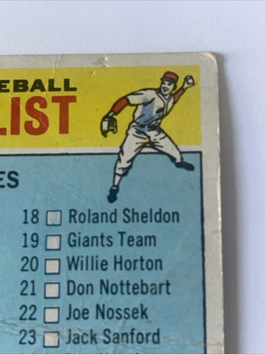 1966 Topps Baseball #34 1st Series Checklist - UNMARKED but creased. | eBay
