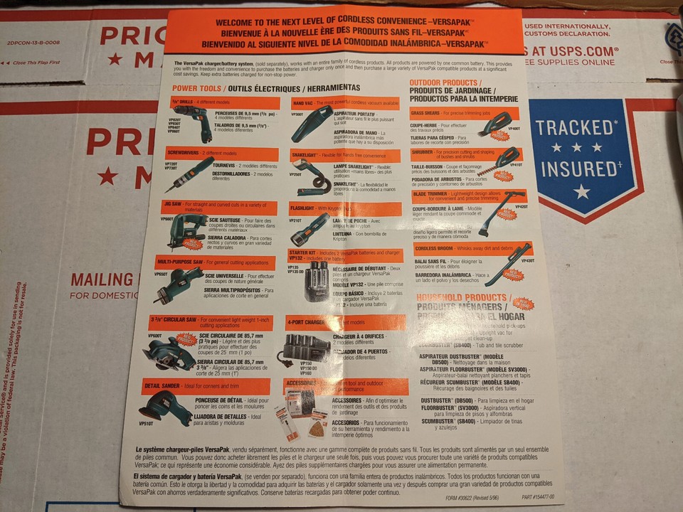 Black & Decker VersaPak 3.6V Cordless Screw Driver (VP720) | eBay