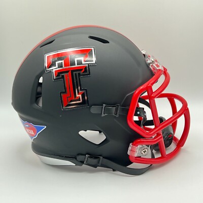 Texas Tech Red Raiders CUSTOM Concept Matte Black Mini Football Helmet ...
