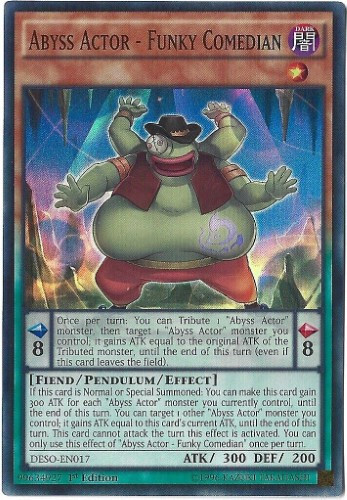 ABYSS ACTOR - FUNKY COMEDIAN (DESO-EN017) - YuGiOh Super Rare 1st Ed ...
