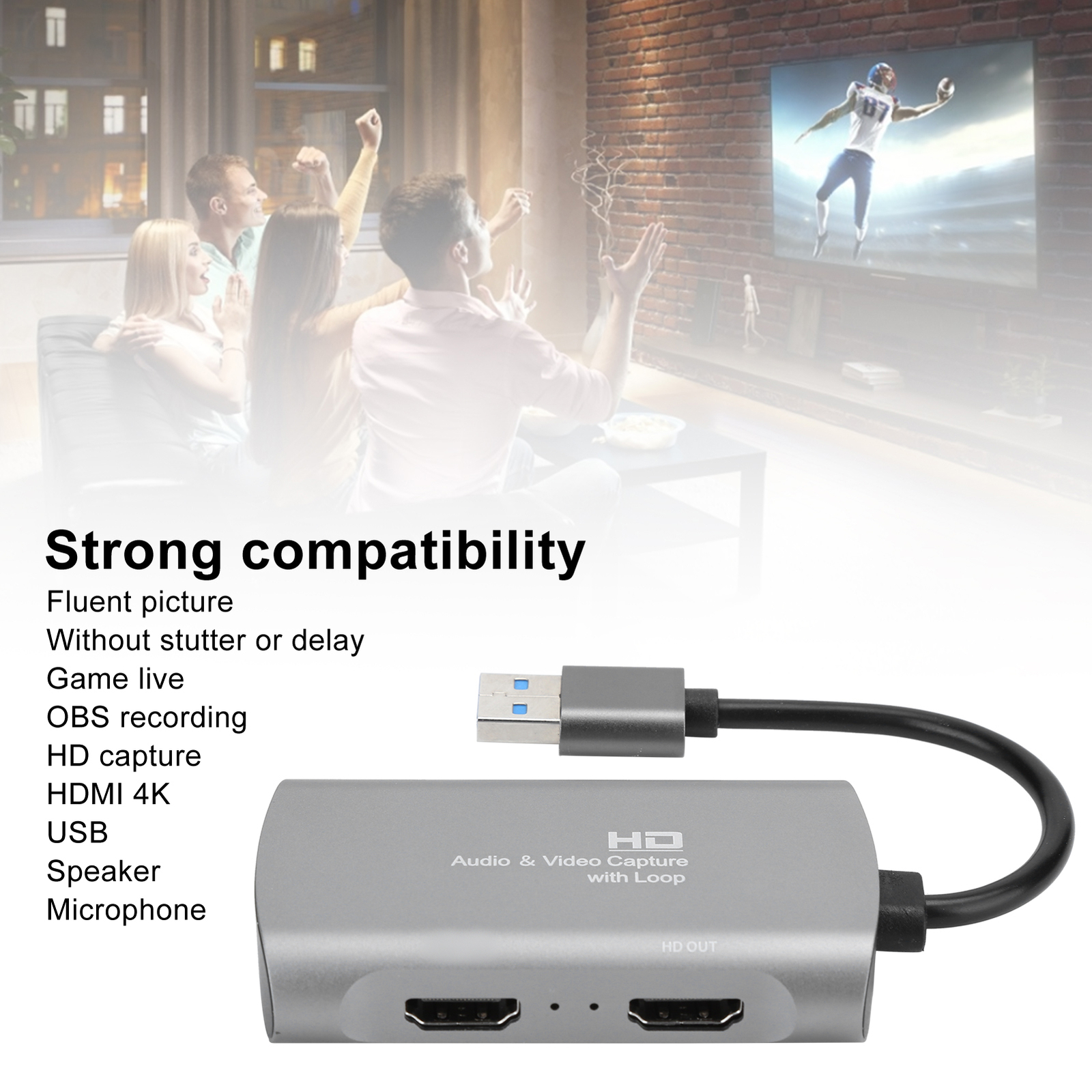 HD Video Capture To 4K USB2.0 1080P Game Live Streaming Card TOH | eBay