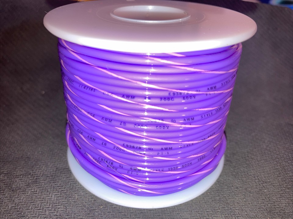 18 GA. 19 Strand Silver Plated PTFE Teflon UL1330 200°C @ 600V 100 ft ...