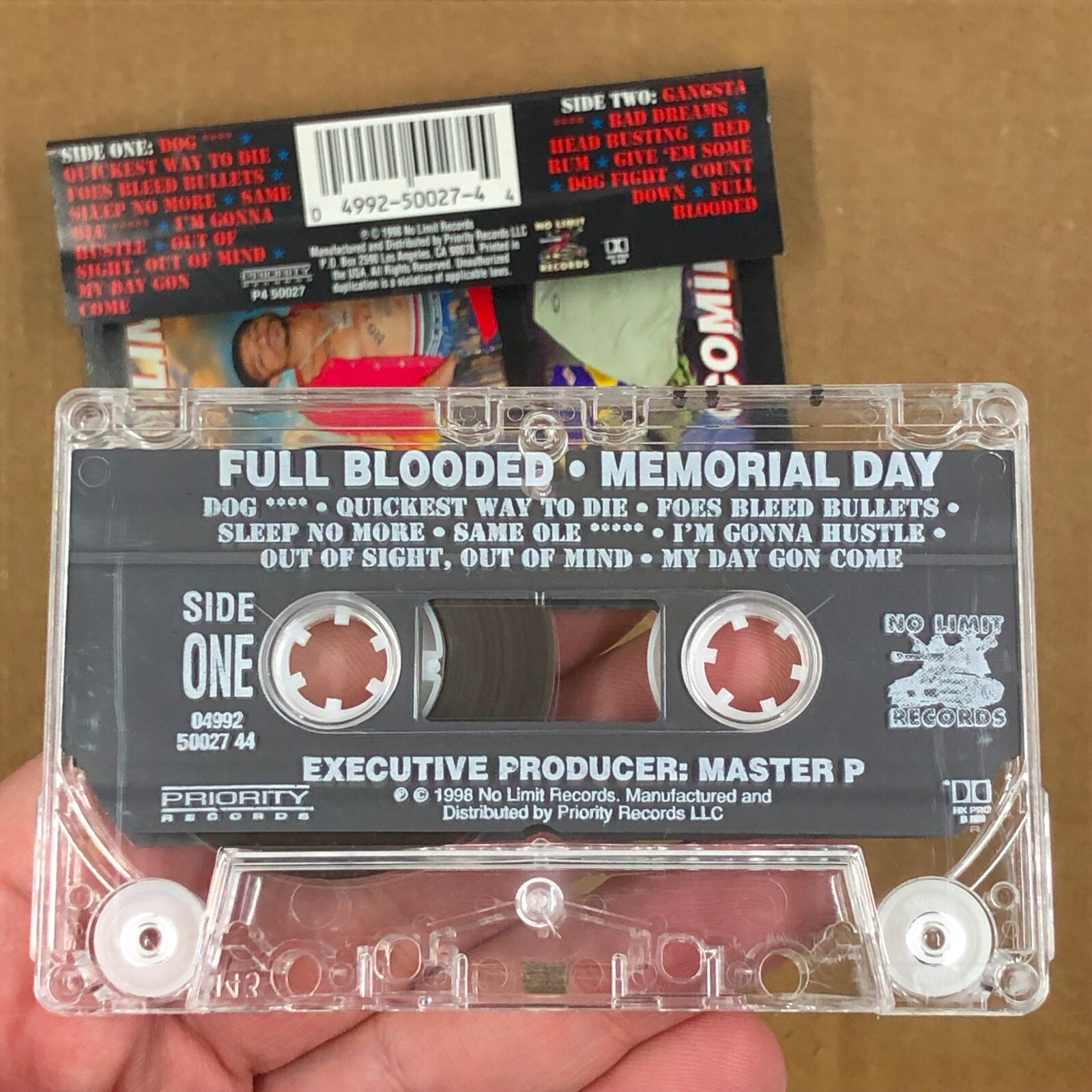 FULL BLOODED Cassette Tape MEMORIAL DAY 1998 Rap Hip Hop NO LIMIT ...