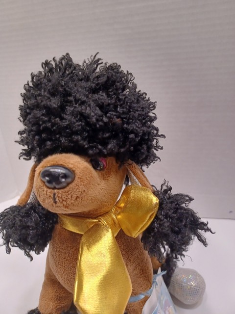 GANZ Webkinz Rockerz Poodle Plush Dog With Code Ages 5 Groovy Brown ...