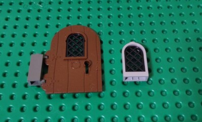 LEGO Harry Potter Brown Door Light Gray Window w Round Top 40241 30044 ...
