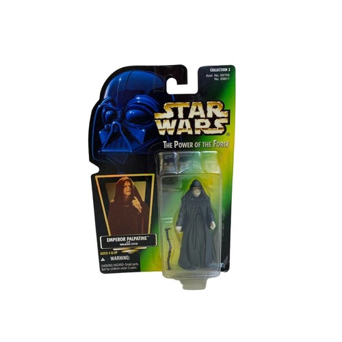 Star Wars POTF EMPEROR PALPATINE w/walking stick Holographic Cardback ...