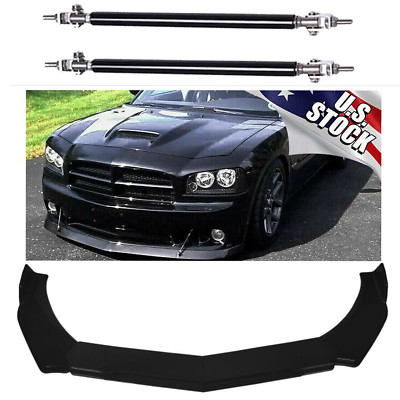 For Dodge Charger Challenger SRT Front Bumper Lips Spoiler Splitter ...