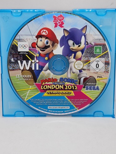 Nintendo Wii Mario & Sonic London 2012 Olympics Winter Games Disc Only ...