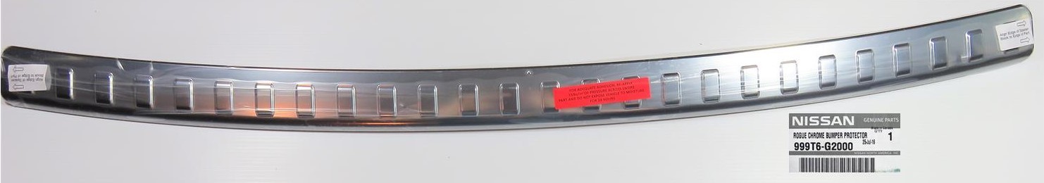 2014-2017 Nissan Rogue Chrome Rear Bumper Protector OEM NEW Genuine ...