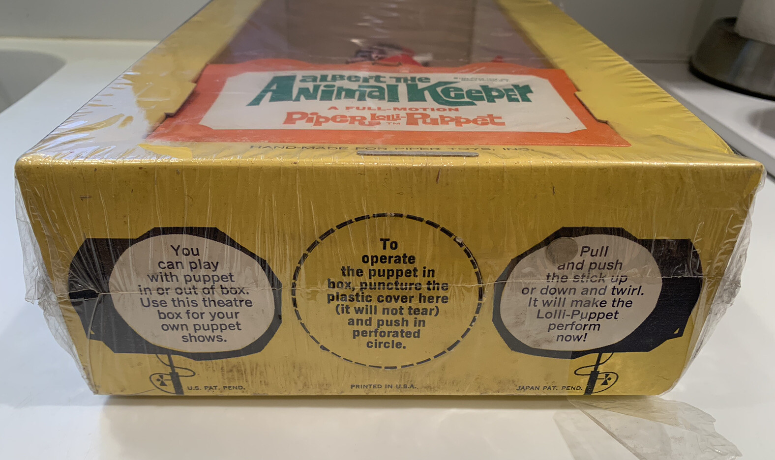 RARE 1962 NIB Piper Full Motion ALBERT ANIMAL KEEPER Lolli Puppet Toy ...