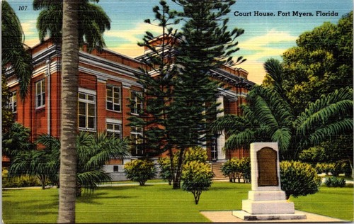 Fort Myers Courthouse Building Florida Postcard A2 | eBay