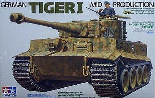 Tamiya German Tiger I Mid Production Tank - Plastic Model Military ...