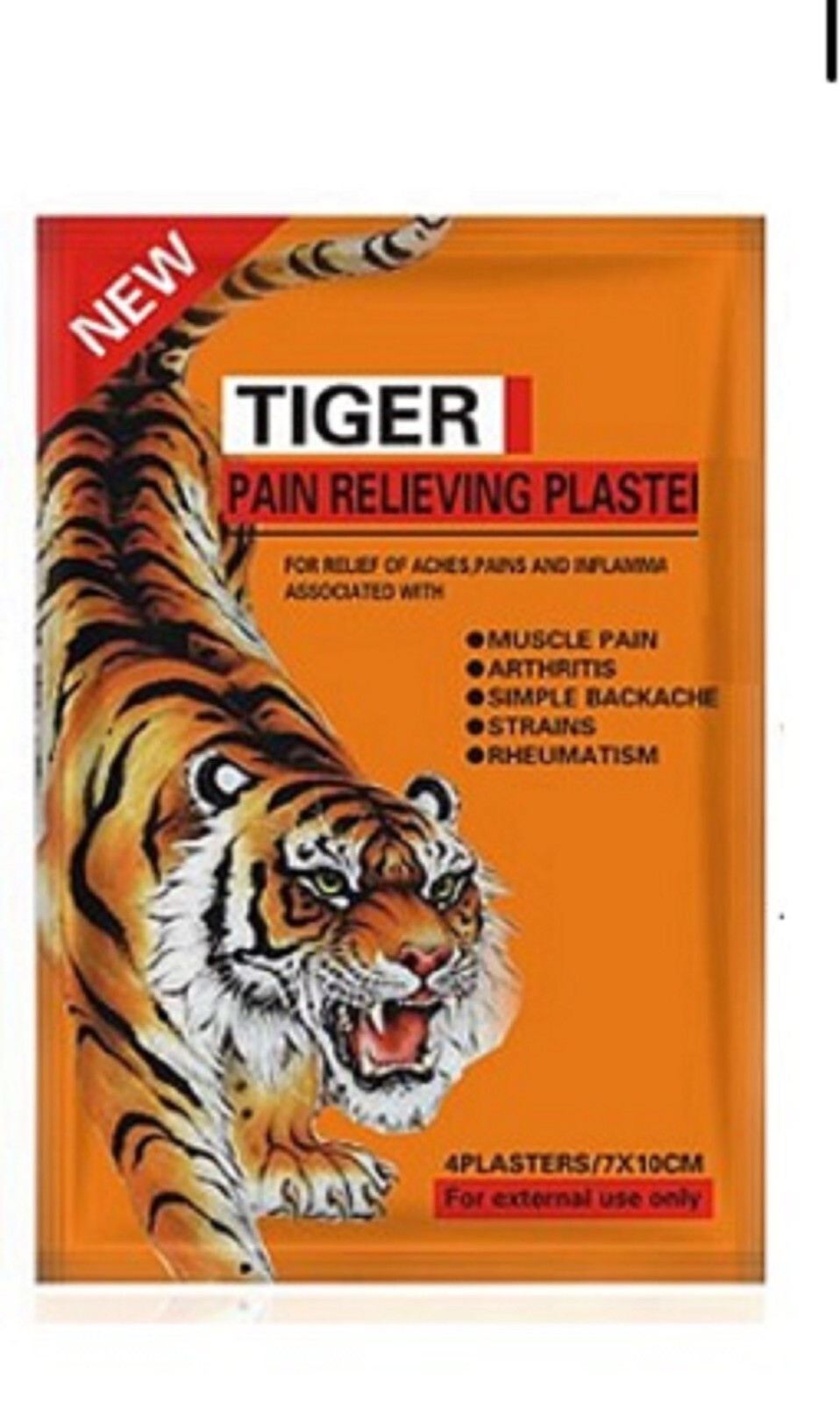 Tiger Heat Balm Pain Relief Patch Capsicum Plaster Heat Patches 8 to 60 ...