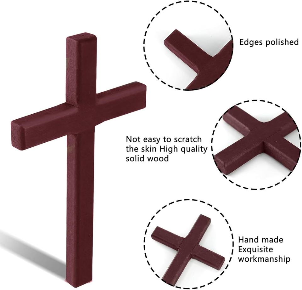 Christian Wooden Cross Wall Decoration Hand Held Prayer Crosses Palm ...