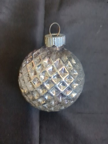 Vtg Shiny Brite Silver Faceted Golf Ball Mercury Glass Christmas ...
