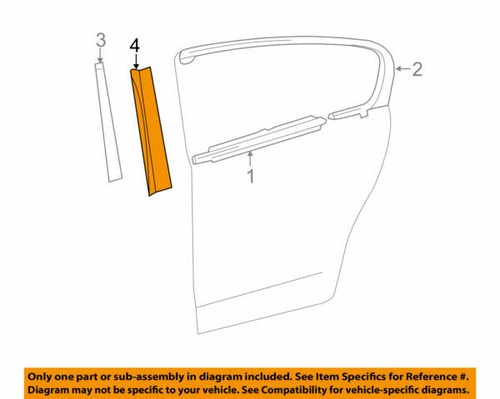 75762-30140 Toyota Moulding, rear door window frame, front lh ...