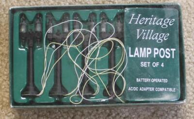 Dept 56 Heritage Village Lamp Post Set of 4 #59960 | eBay