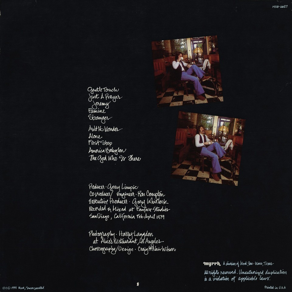 Gerry Limpic—Gentle Touch 1979 Jesus Music CCM Vinyl LP Tom Howard Mark ...