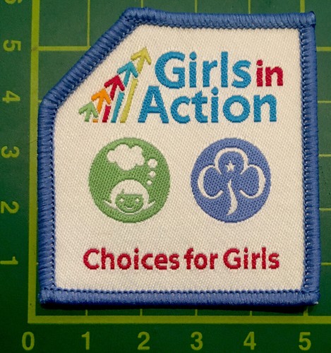 Girls In Action Choices For Girls Badge Patch Girlguiding Guide Sew ...