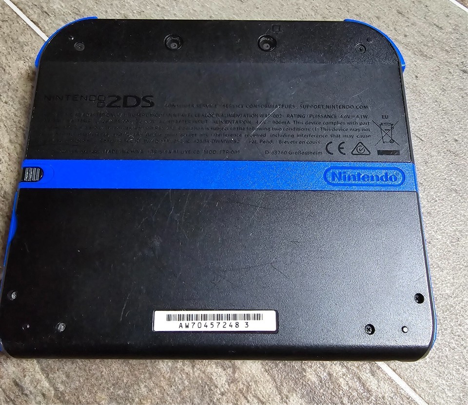 Nintendo 2DS Blue Black FTR-001 Handheld System Console | eBay
