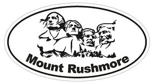 Mount Rushmore Oval Bumper Sticker or Helmet Sticker D1697 Euro Oval | eBay