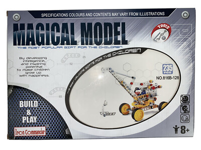 IRON COMMANDER Erector Sets Construction Vehicles Metal Crane Toy (235 ...