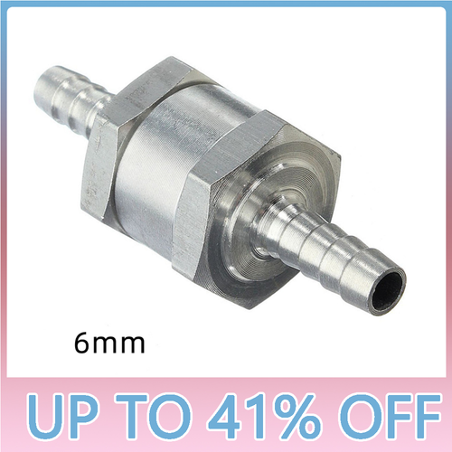 6mm Auminium Non Return One Way Fuel Diesel Petrol Vehicle Check Valve ...