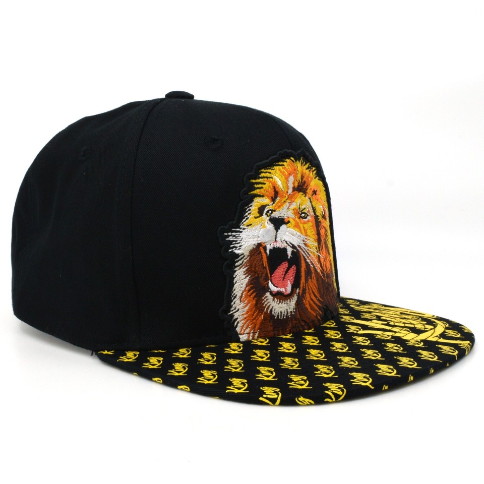 King New Leader TL Embroidery Snapback Hat Lion Adult Men Adjustable ...