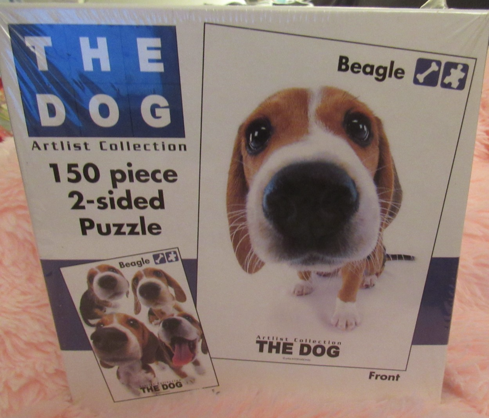 NEW SEALED BEAGLE THE DOG ARTIST COLLECTION 2 SIDED 150 PIECE ANIMAL ...