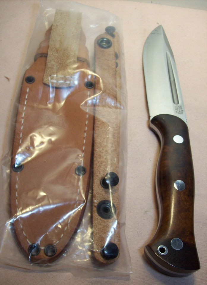 2010's~BARK RIVER~MINT IN BOX~CUB~DESERT IRONWOOD BURL HUNTING KNIFE w ...