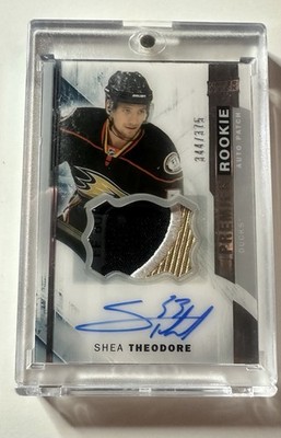 2015-16 Upper Deck Premier Shea Theodore RC 3 Color Rookie Patch Auto ...