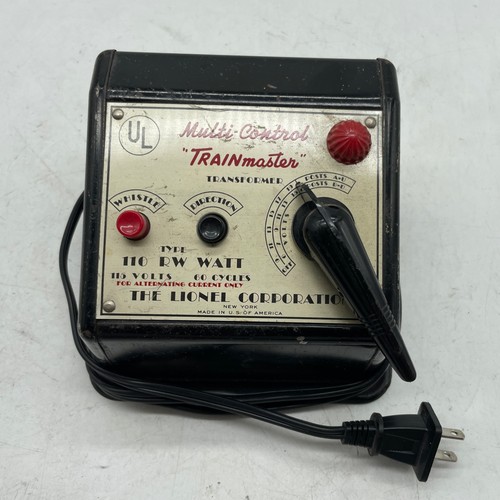 Lionel Lines Multi Control TRAINmaster Type RW 110 Watt Transformer NEW ...