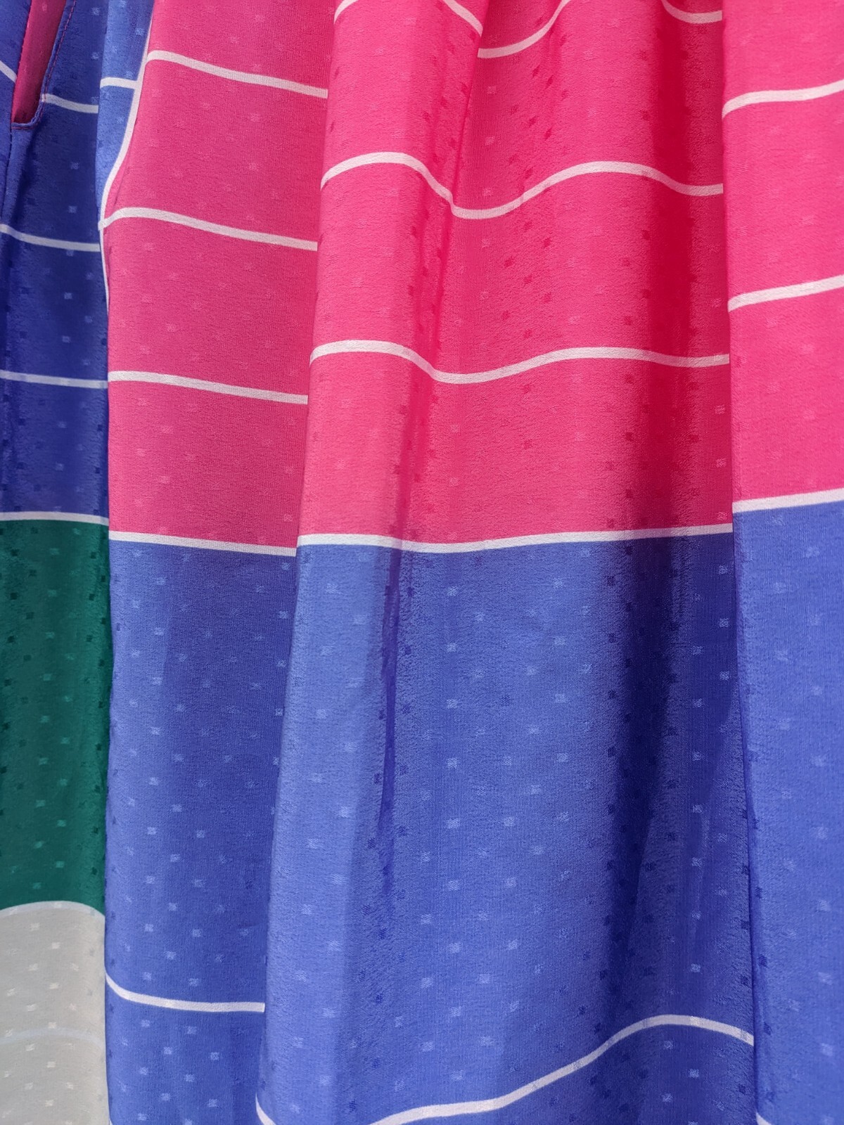 Vint 80s JONATHAN MARTIN pastel stripe plaid Print Mi… - Gem