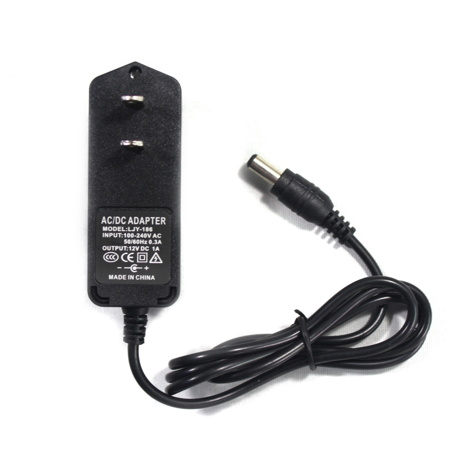 12VDC 1A 12W AC-DC Power adapter US plug for LCD monitor 100VAC~240VAC ...