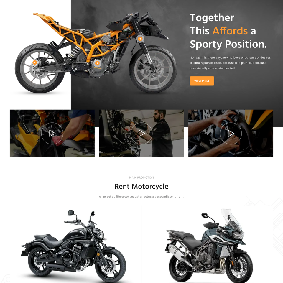 Motorcycle Shop Website Design with Free VPS Web Hosting and ...