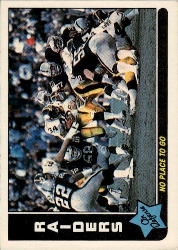 No Place to Go (Defense) 1985 Fleer Team Action #38 Los Angeles Raiders ...